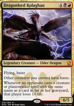 Hawk Red/Black Tribal Dragon Deck (Commander / EDH MTG Deck)