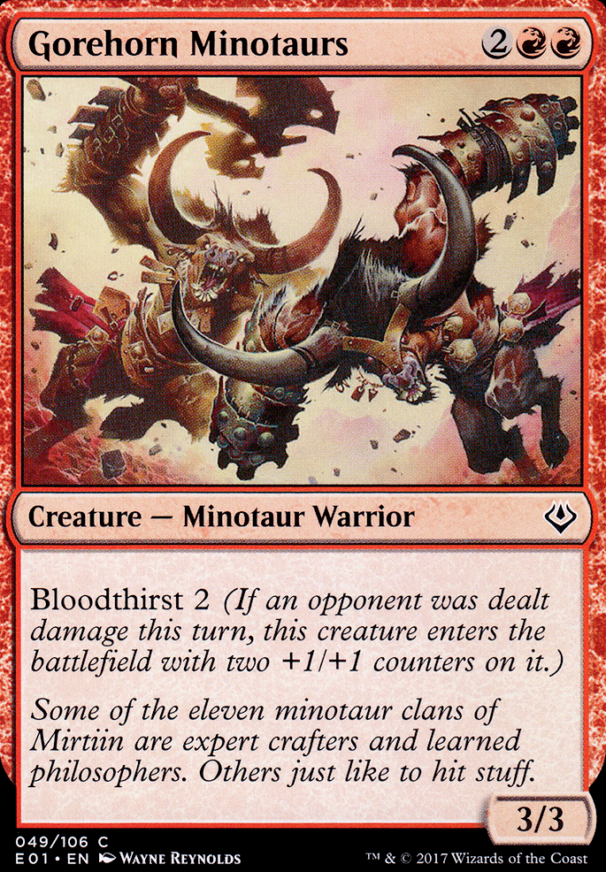 Red white minotaur (Standard MTG Deck)